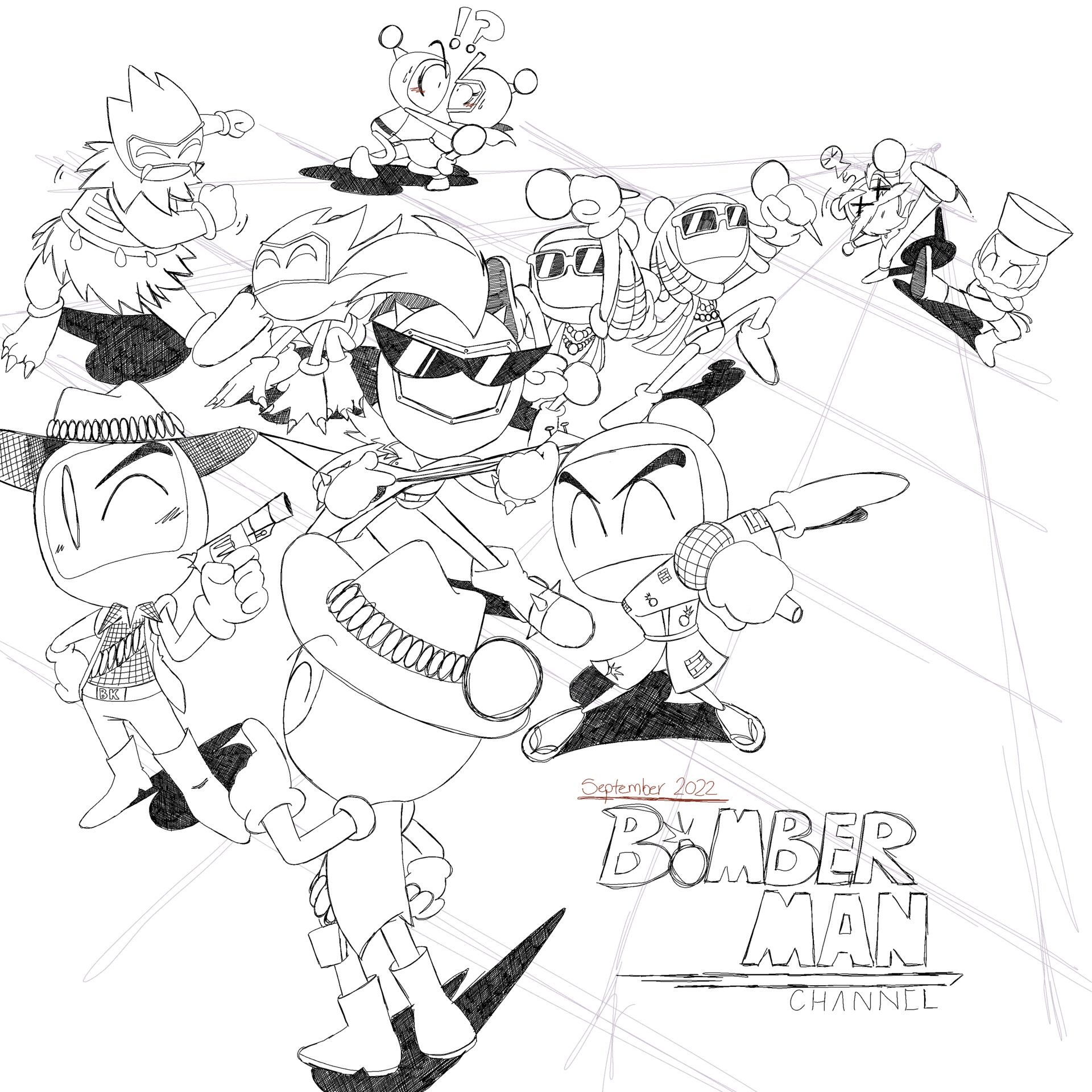 bomberman coloring pages