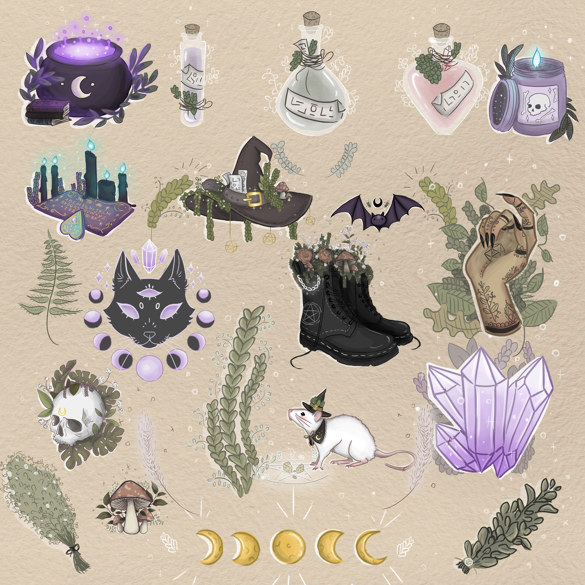 ArtStation - Witch Craft Itens