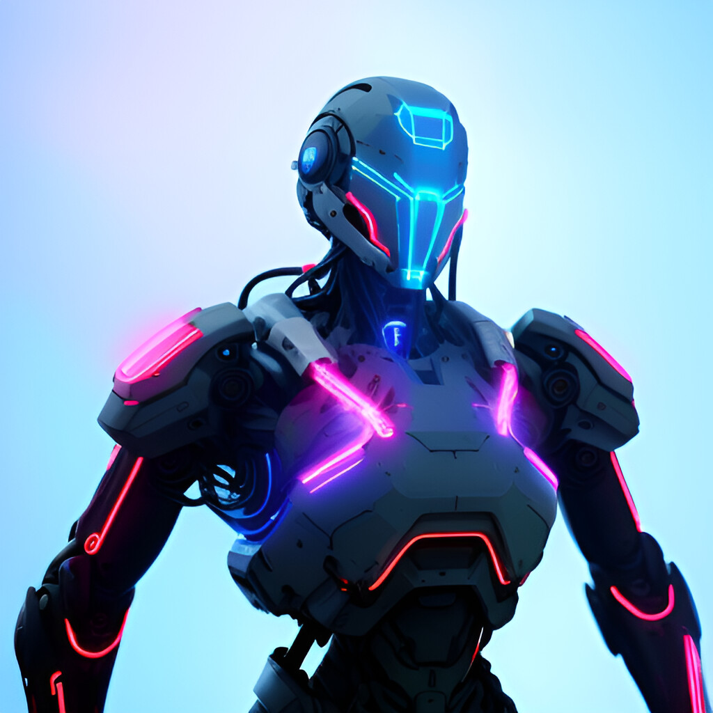 ArtStation - Futuristic robot (Postcyberpunk)