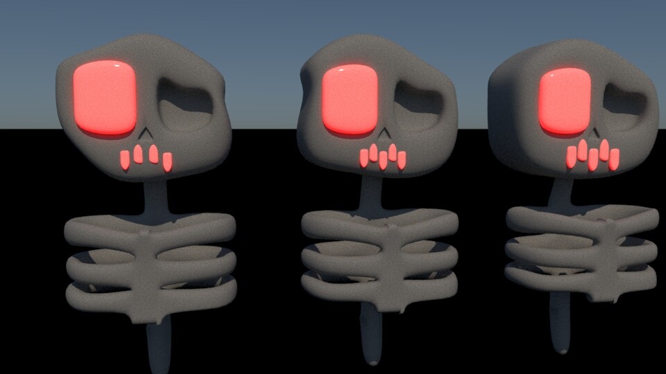 ArtStation - 3D Skeleton Red Eye