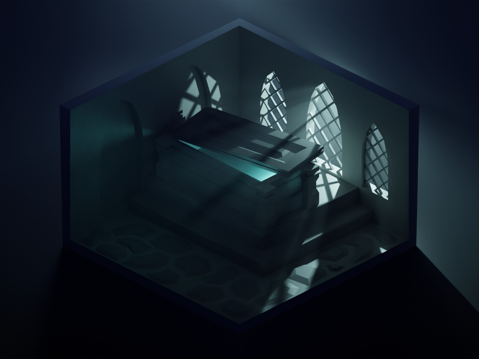 ArtStation - Low Poly Ancient Crypt