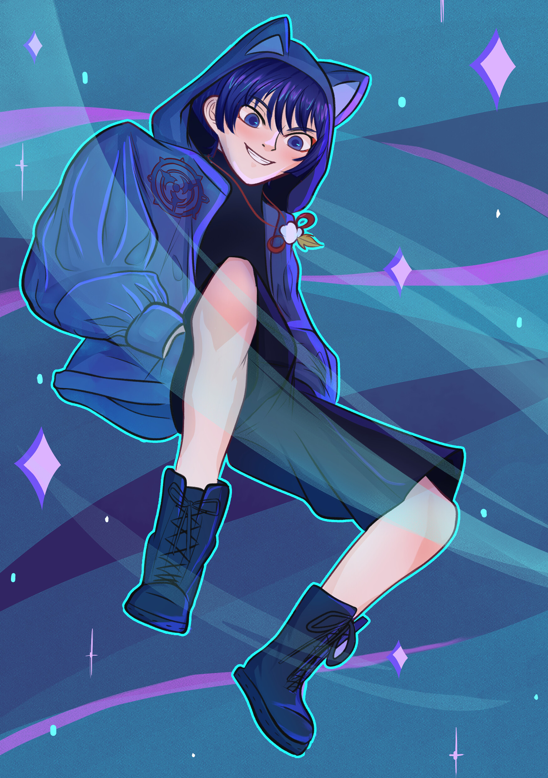 ArtStation - Scaramouche with Cat Hoodie