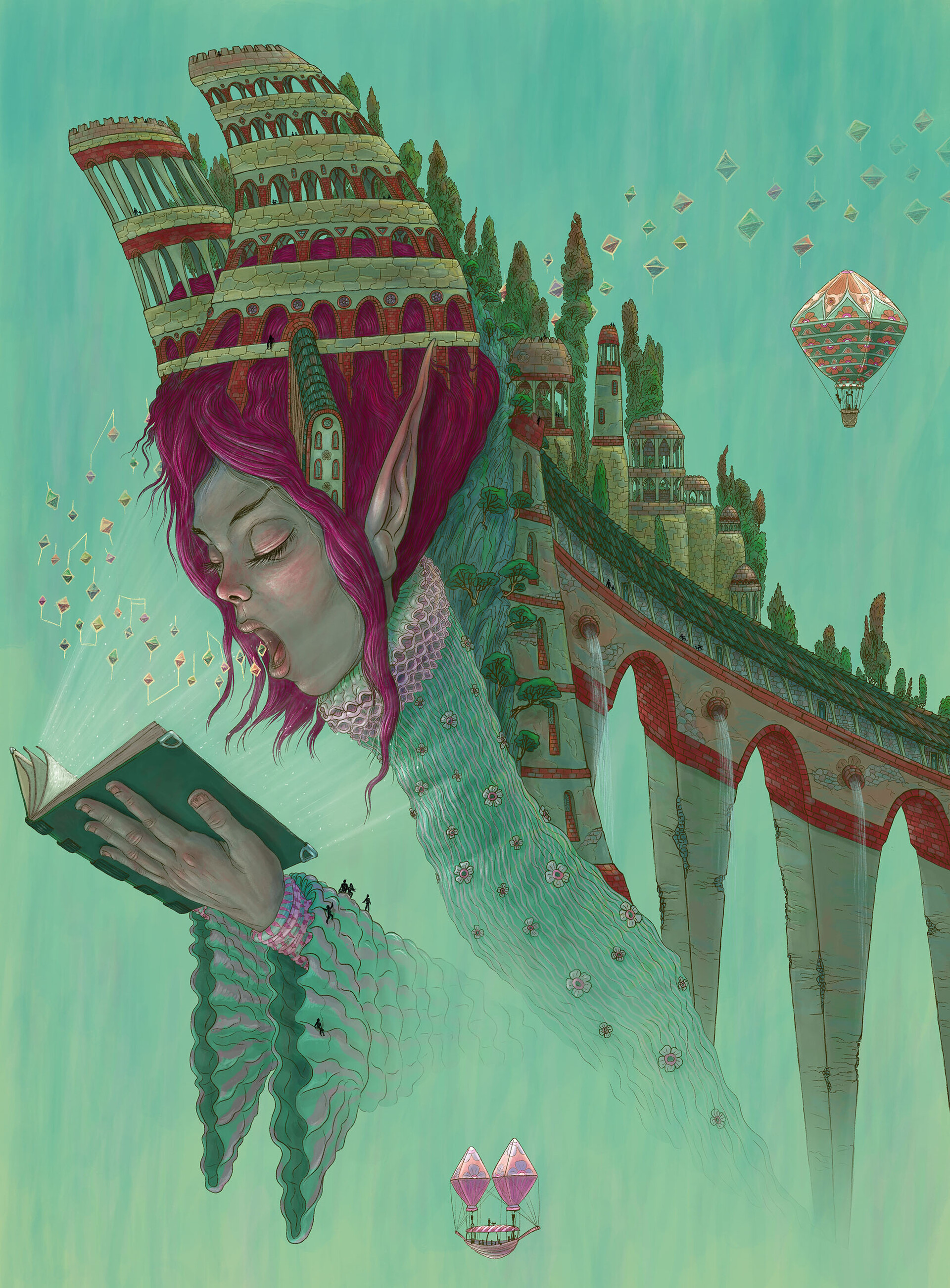 Elven Singing Oracle by Boaz Gabai : r/WholesomeFantasyArt