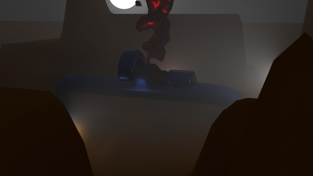 ArtStation - Blood simulation on pipe in desert