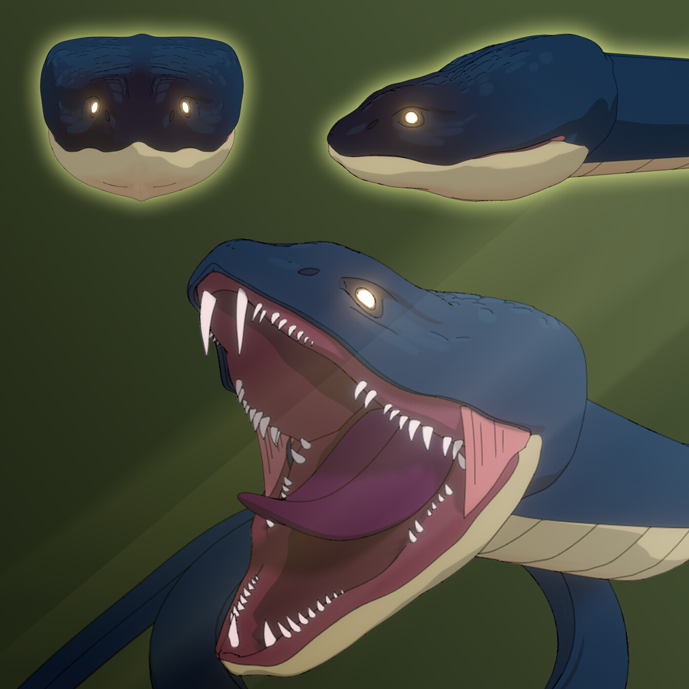 ArtStation - Jungle Snake 3D Model - Cartoon Shaded