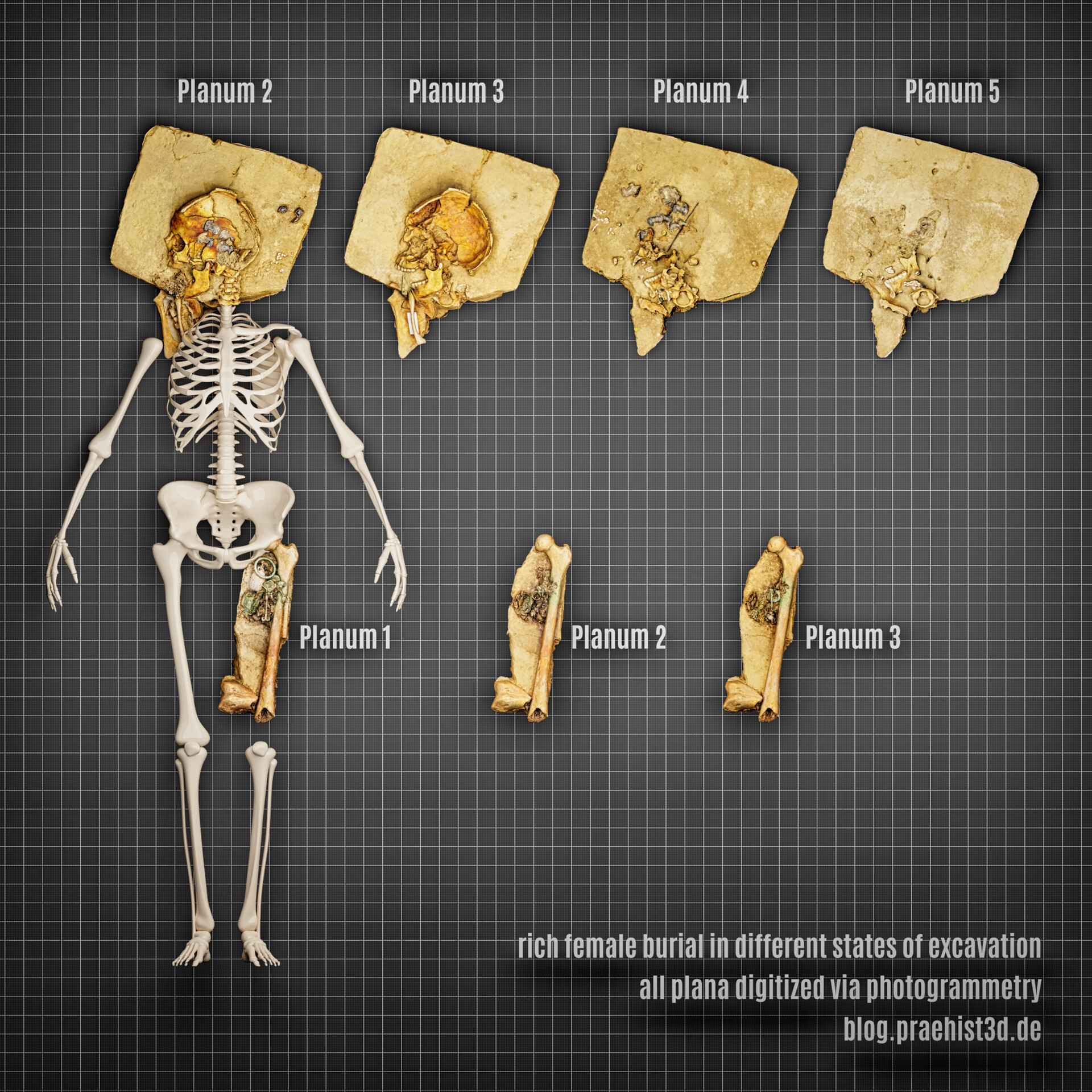 Eik Schroeder - Praehist3D - 3D scanned rich, early medieval female ...