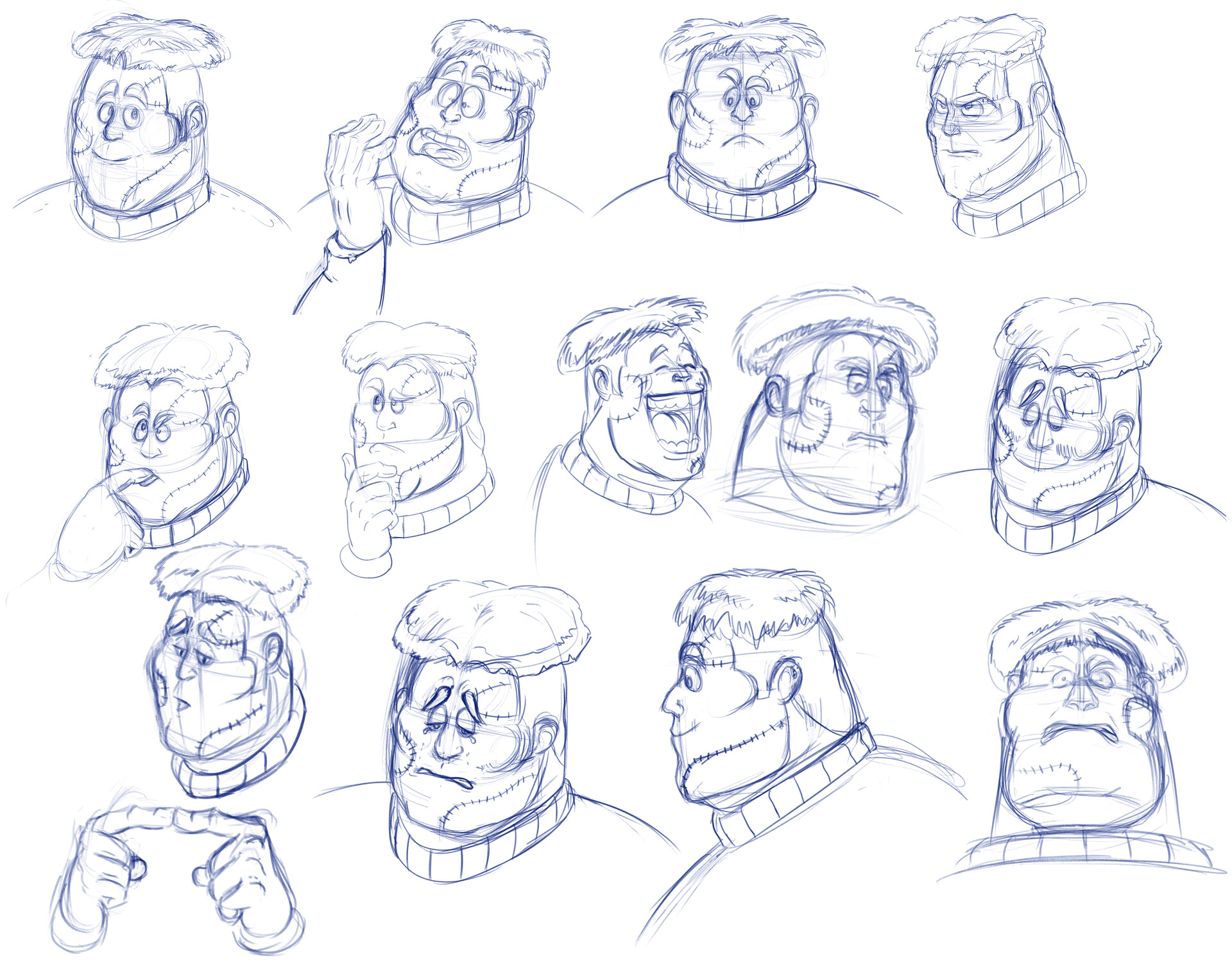 ArtStation - Frank Expression Sketches