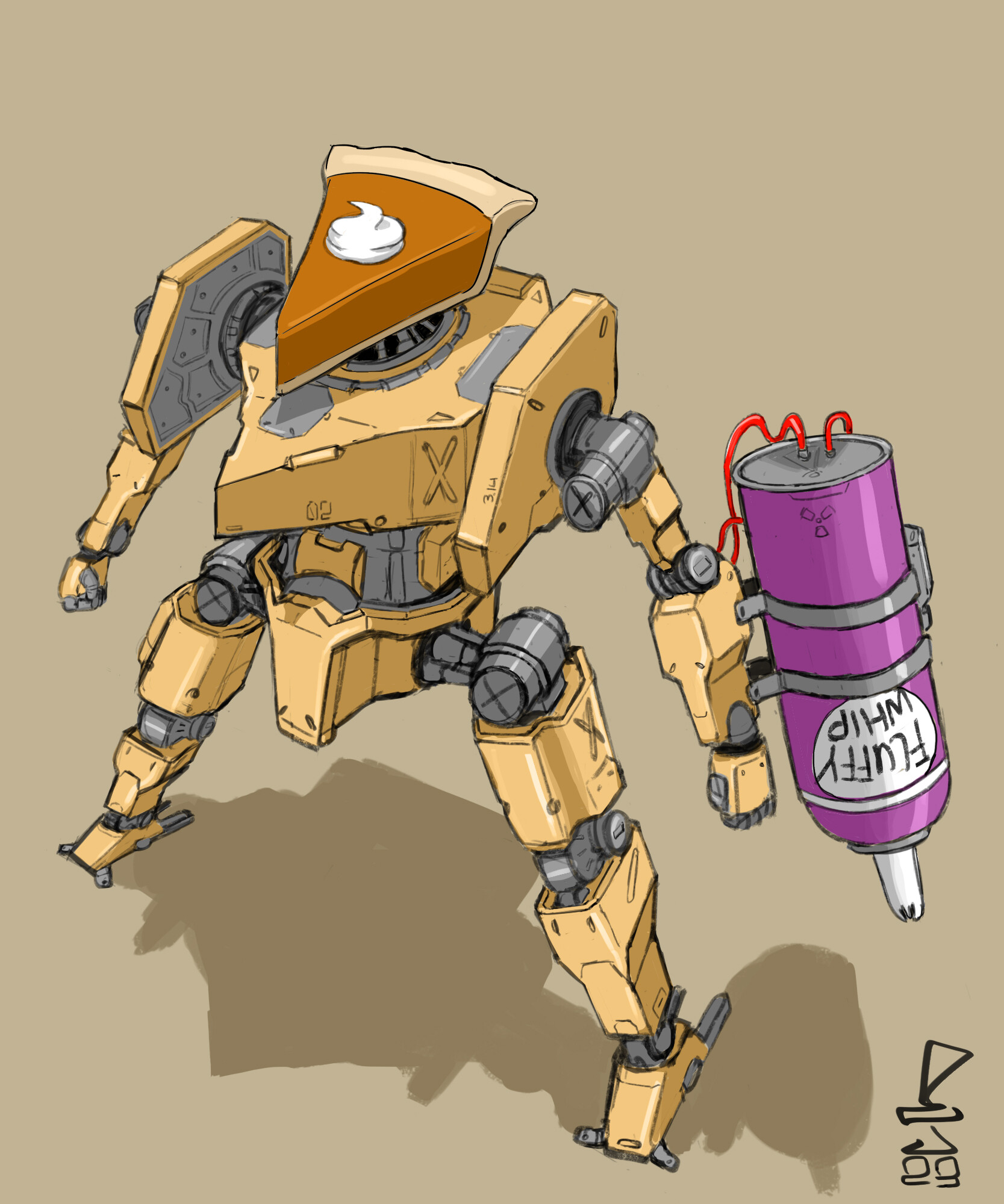 ArtStation - Pie Mecha - march of robots day 14