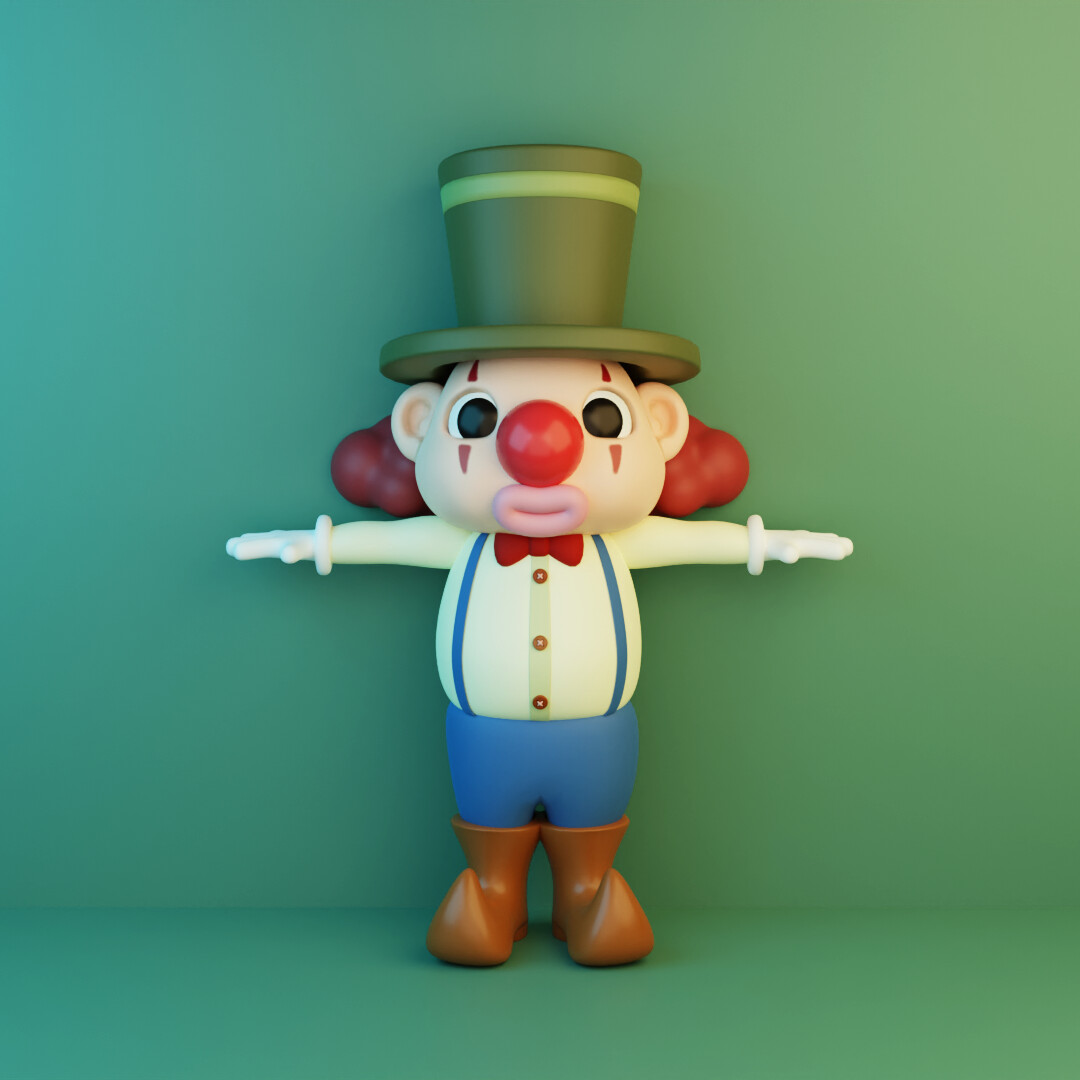 ArtStation - Cute Clown Character