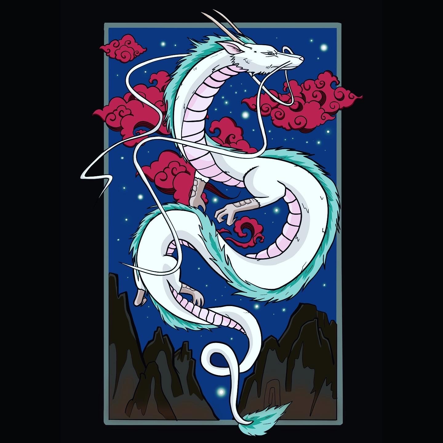 ArtStation - haku dragon - viaje de chihiro