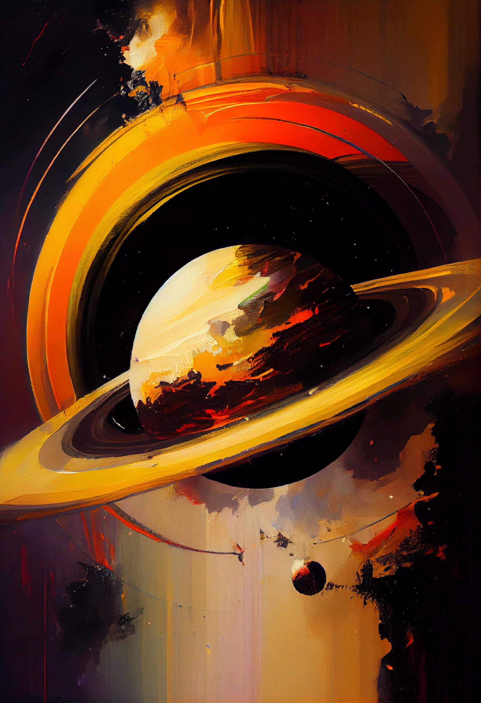 ArtStation - Planet Saturn Abstract Portrait