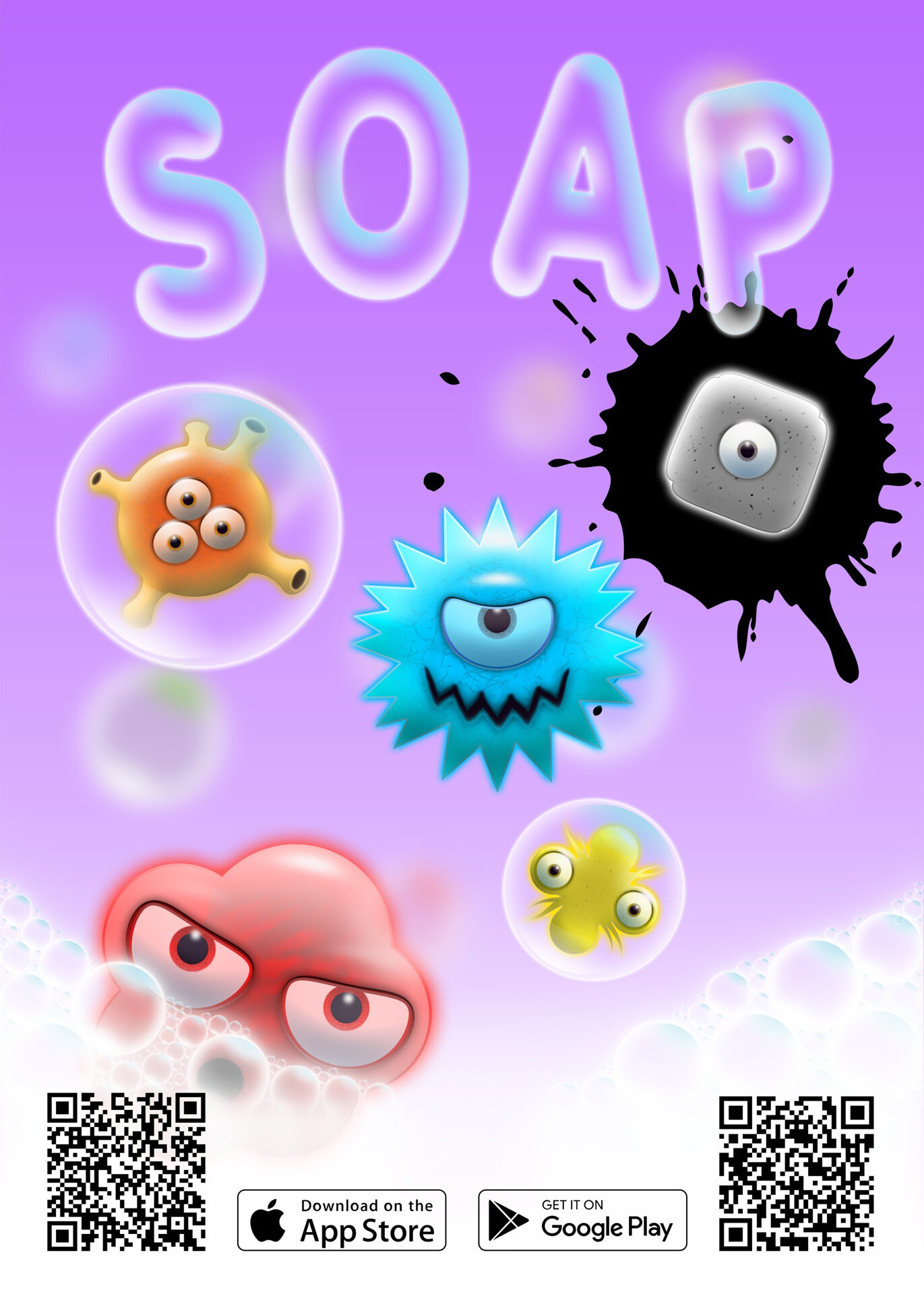 ArtStation - Soap : bubbles vs microbes