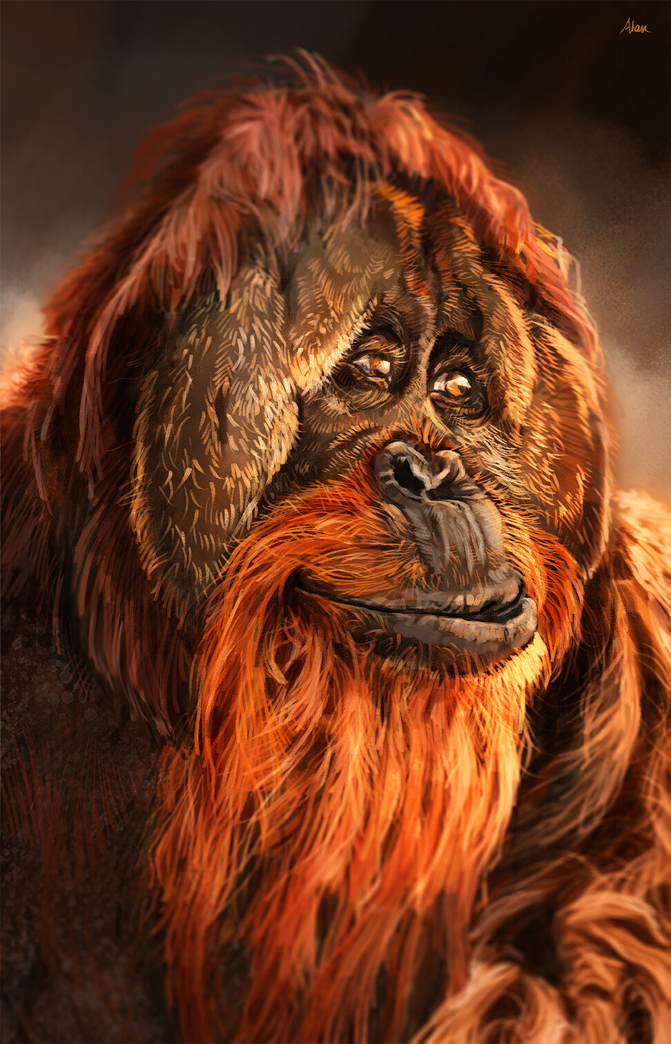 ArtStation - Primate Wisdom - Orangutan