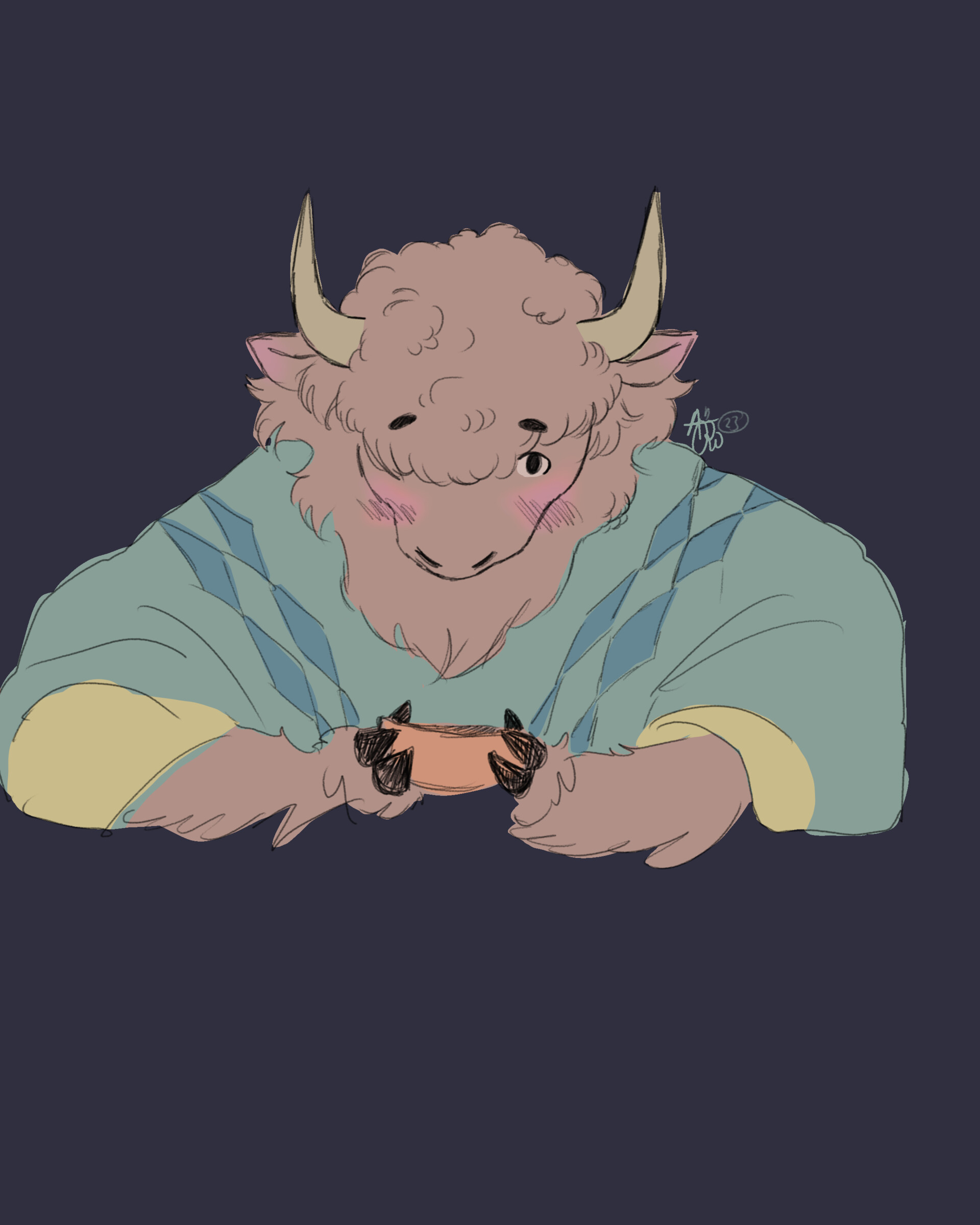 ArtStation - colored character art - biscuit