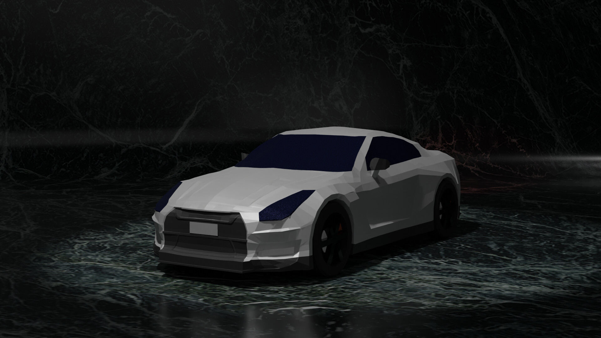ArtStation - LOW POLY NISSAN GT-R R35