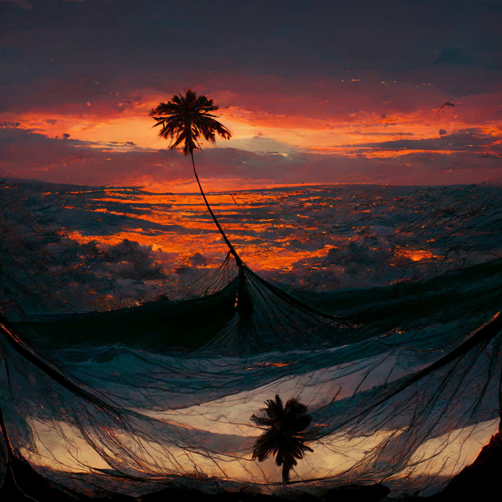 ArtStation - Tropical Paradise: A Majestic Sunset Over the Ocean