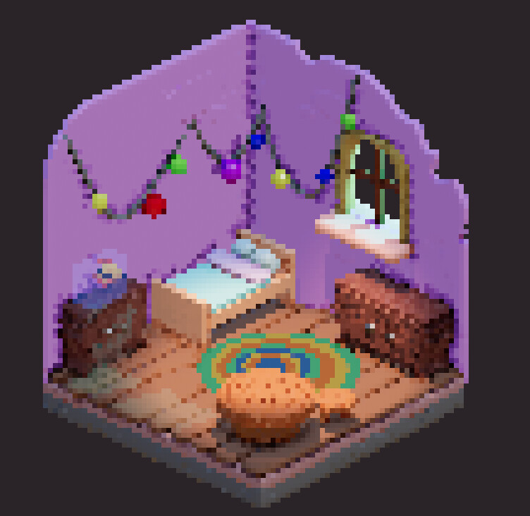 ArtStation - kids room pixel art