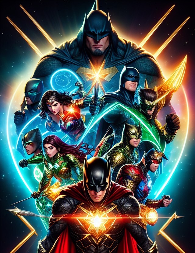 InterlinkedAI - Bioluminescent Neon Movie Posters