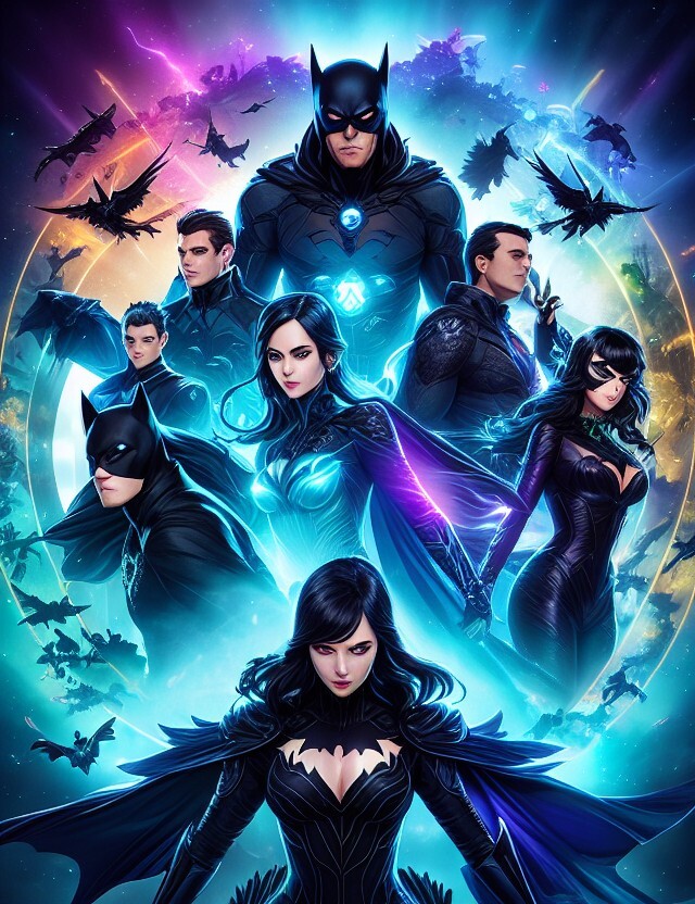 InterlinkedAI - Bioluminescent Neon Movie Posters