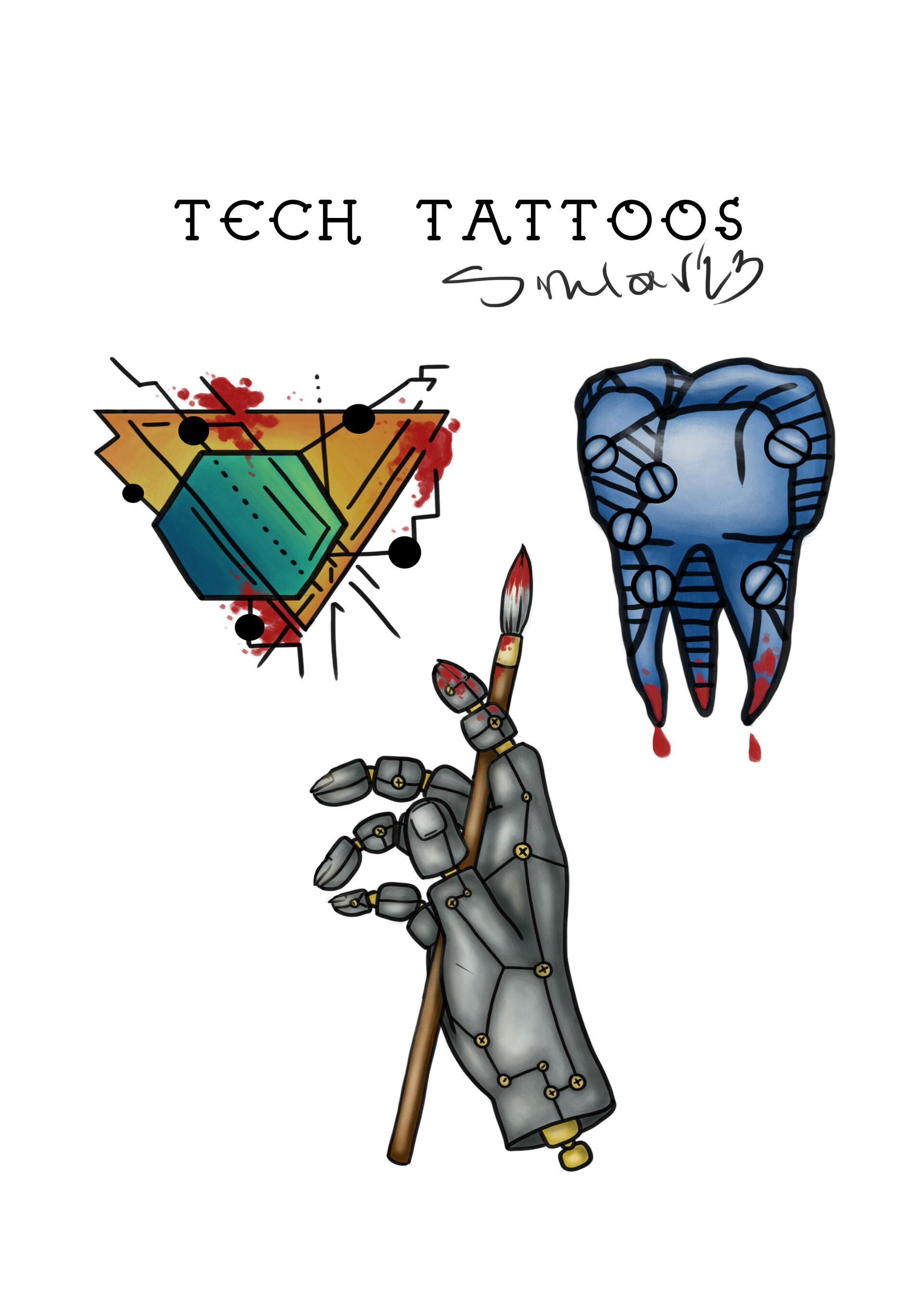 technology tattoo designs