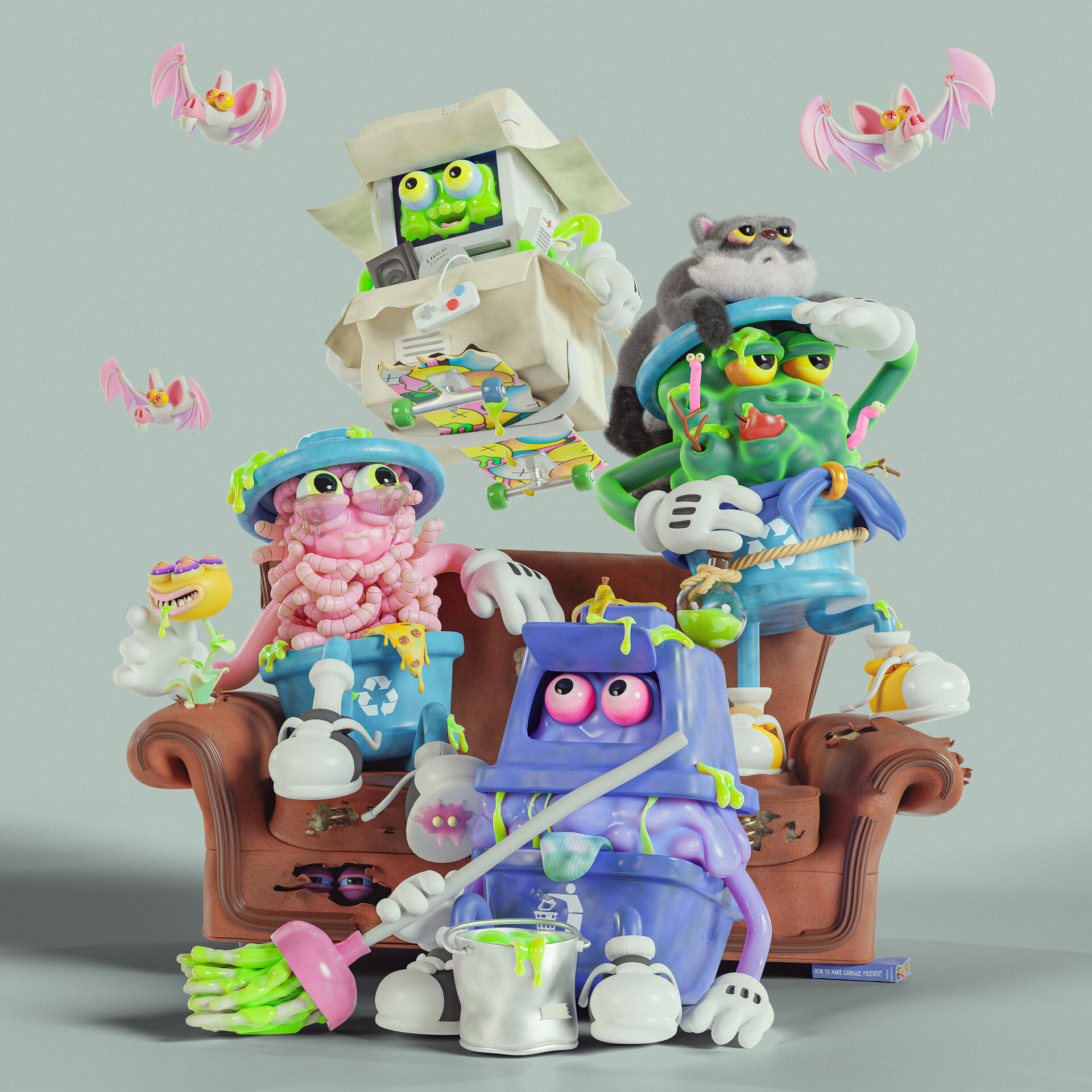 ArtStation - Fan art for NFT project "Garbage Friends"