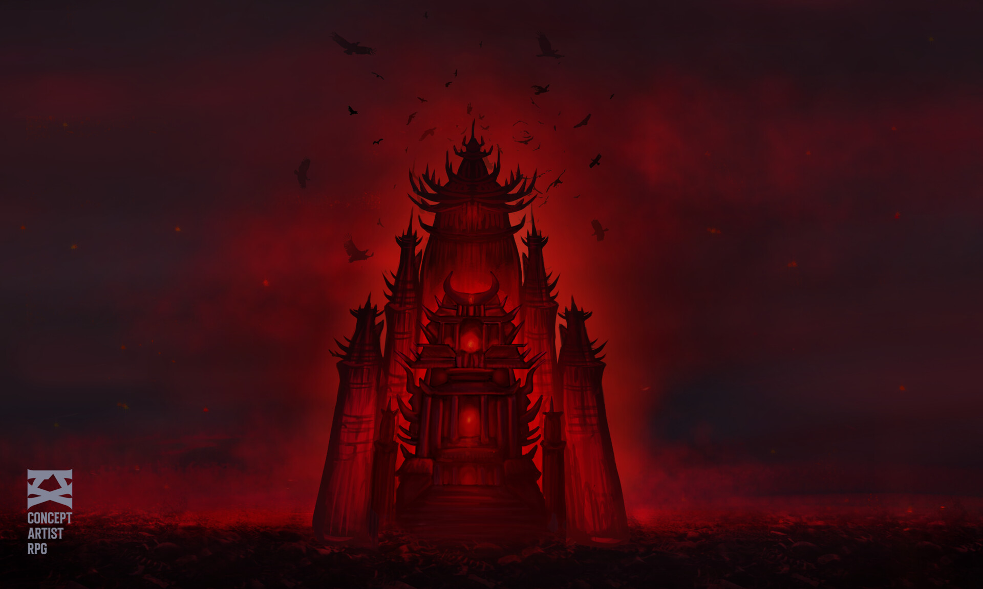 ArtStation - Epic temple. The demons sanctuary.