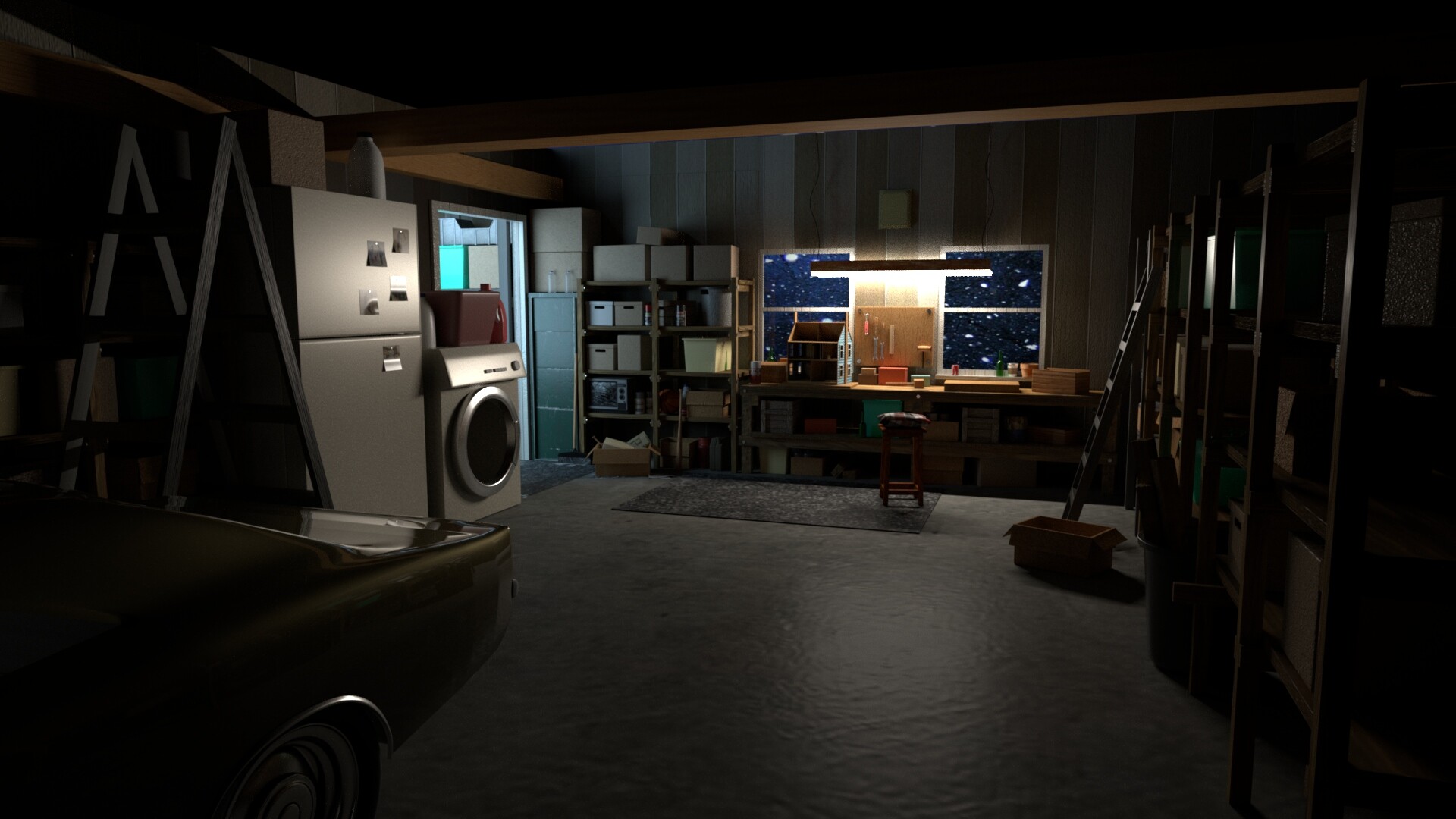 ArtStation - Garage Scene