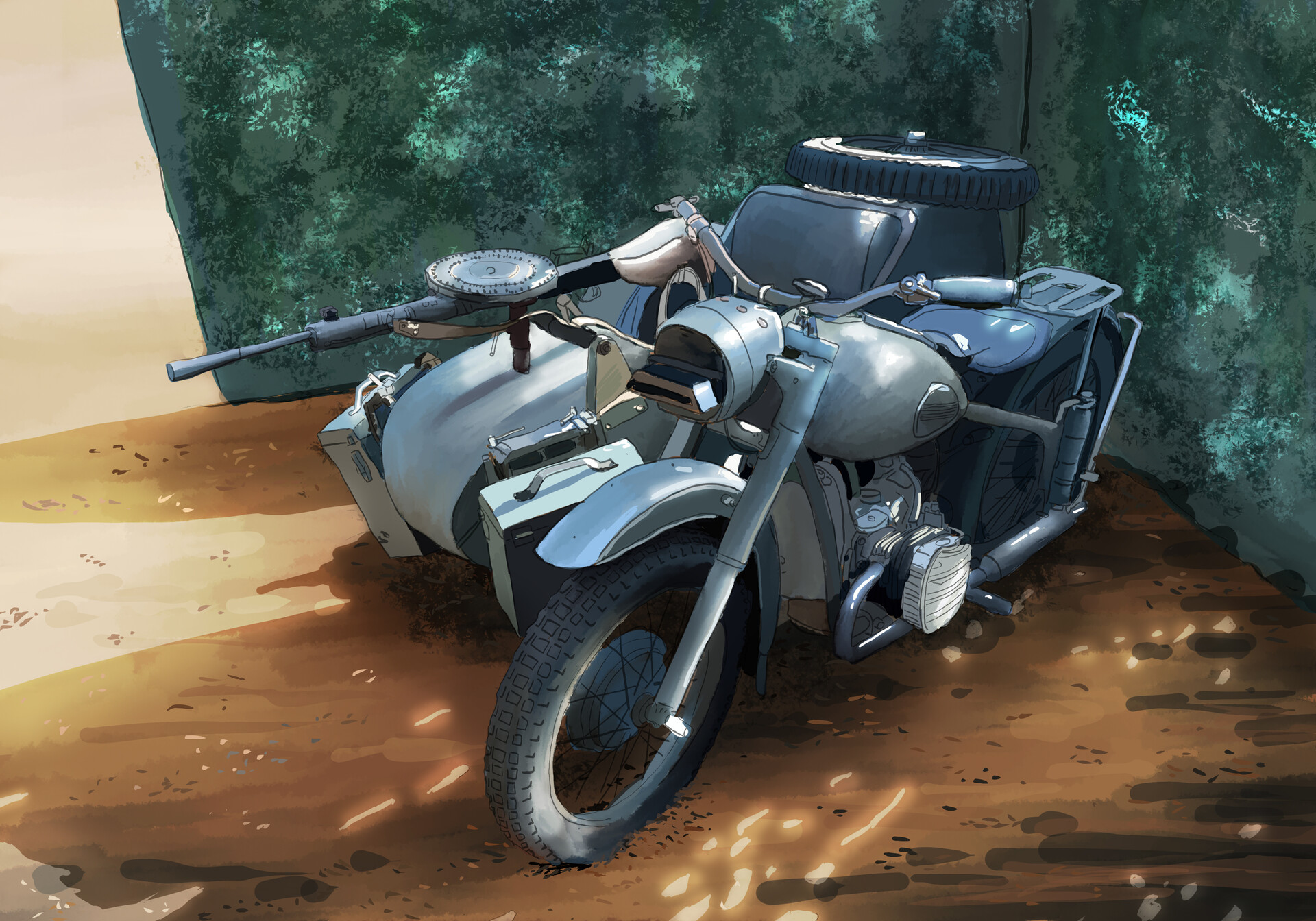 ArtStation - World War II motorcycle