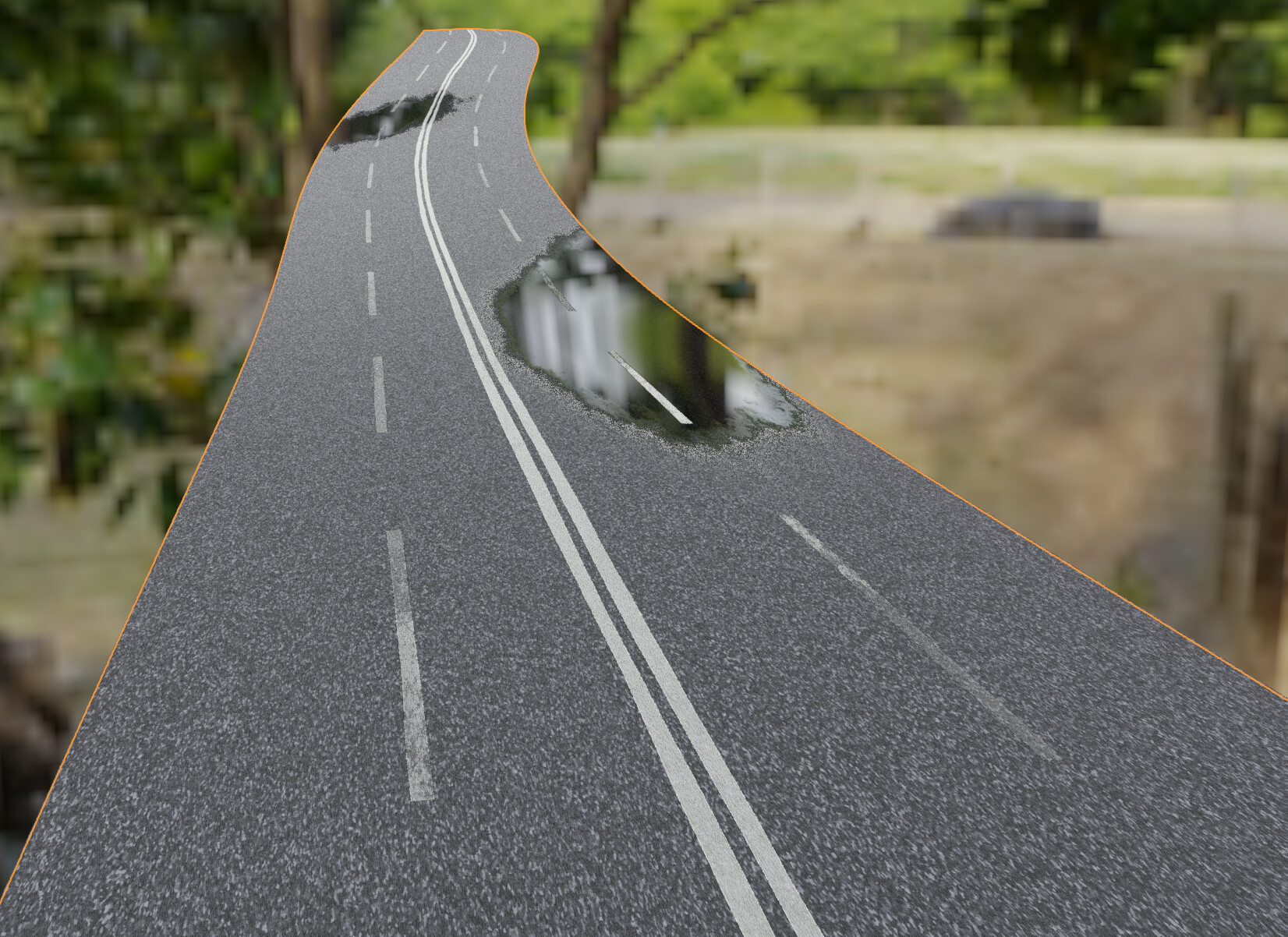 asphalt road texture blender