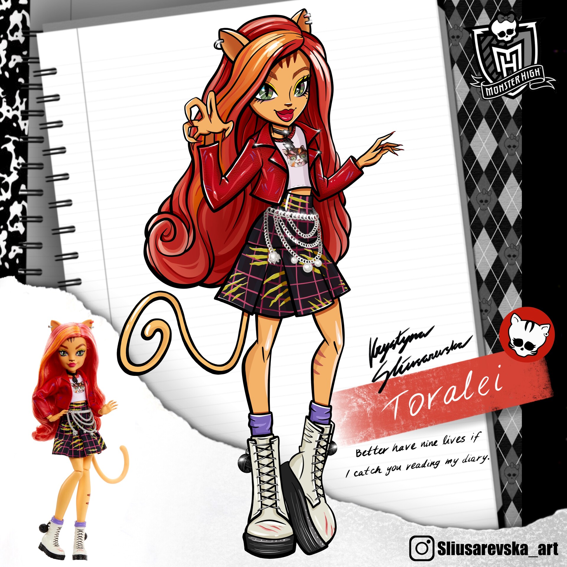 monster high coloring pages toralei stripe face