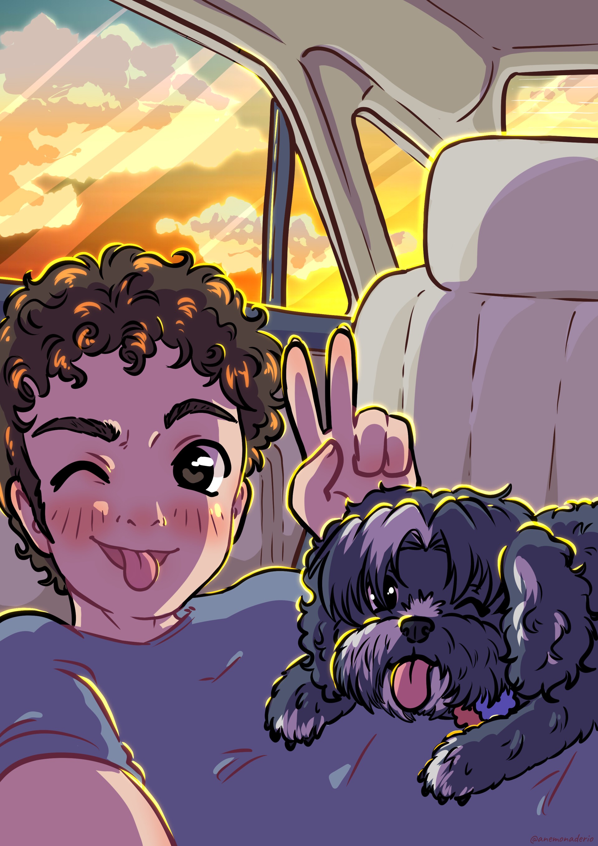 ArtStation - Alex and his dog