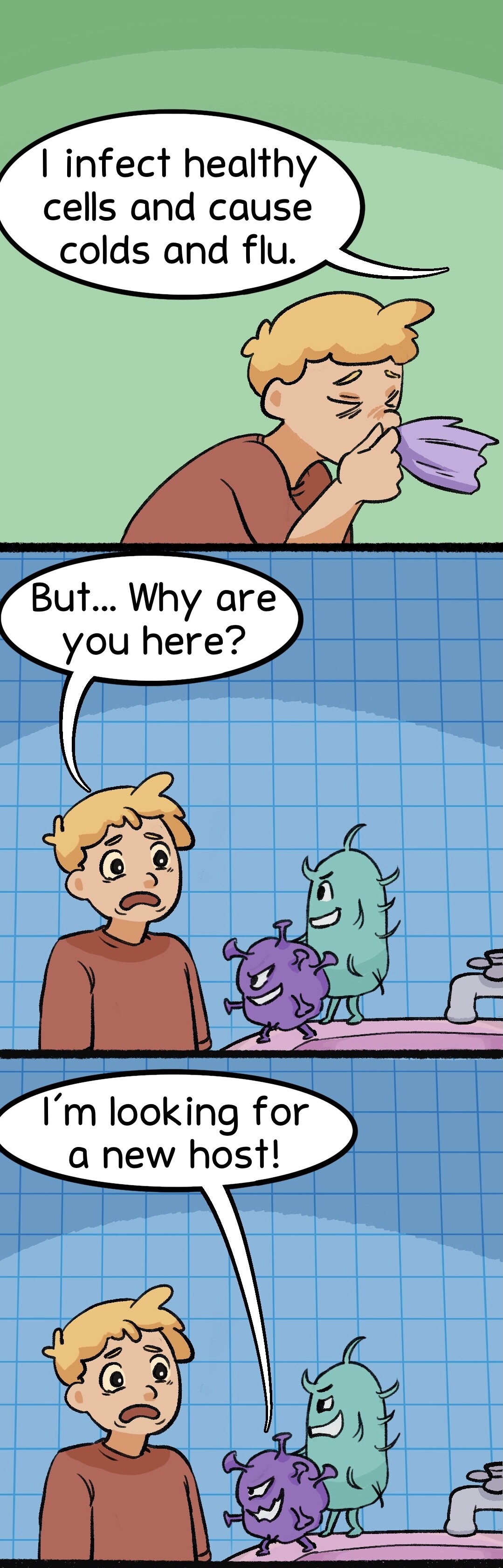 enzymada - Bacteria vs. Virus Comic Strip