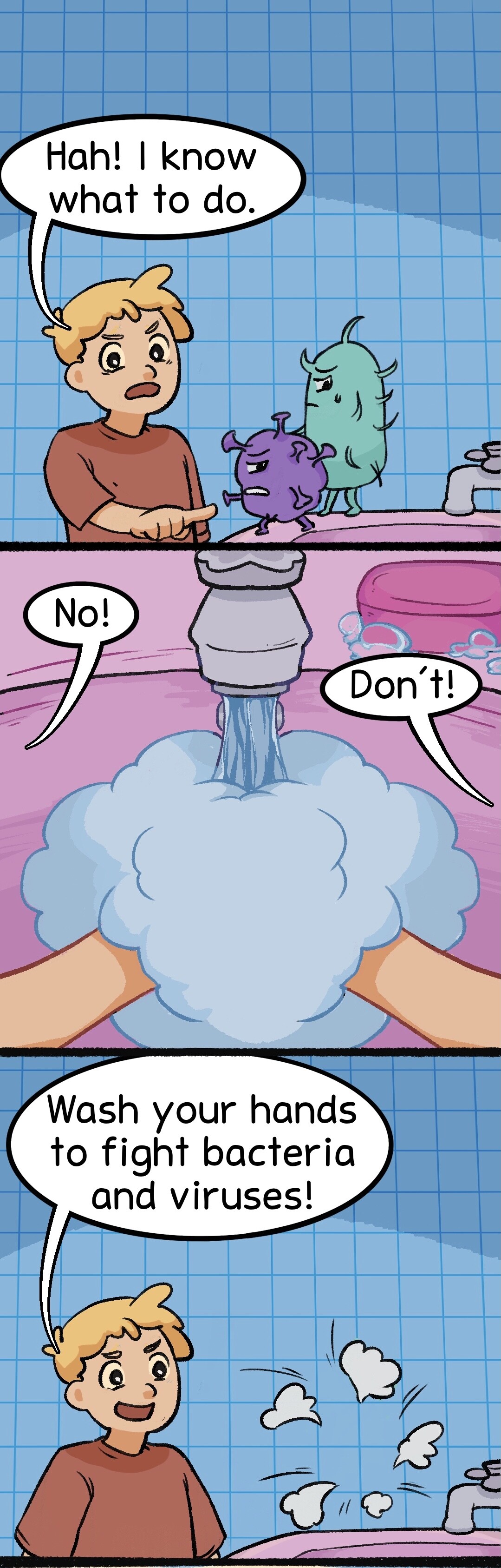 enzymada - Bacteria vs. Virus Comic Strip