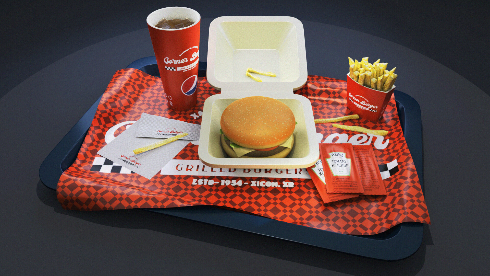 ArtStation - Corner Burger Menu