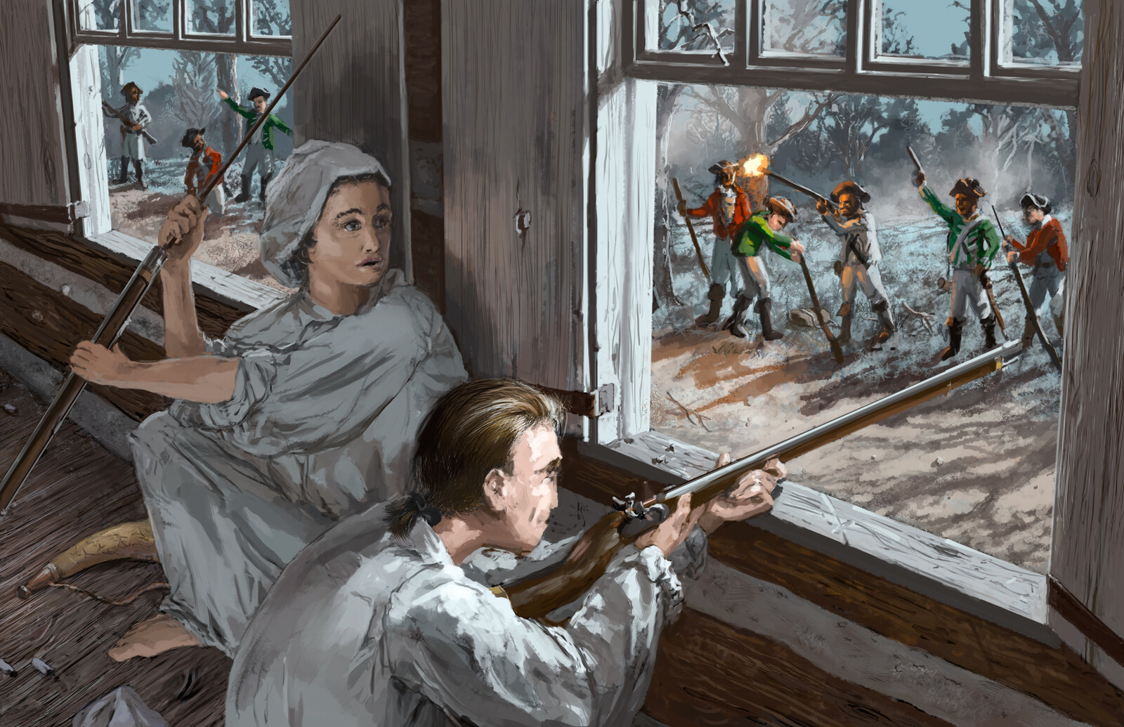 Charlie Swerdlow - Historic Painting: Joshua Huddy & Colonel Tye