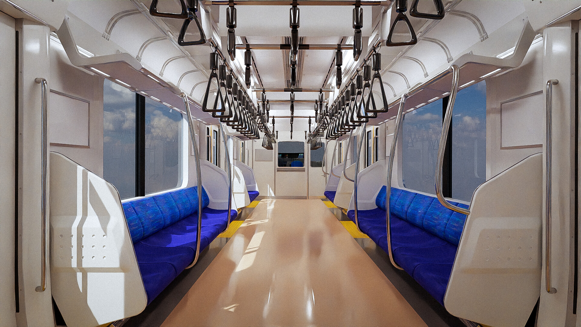 ArtStation - JR East Keihin-Tohoku E233-1000 Train 3D Model - Interior