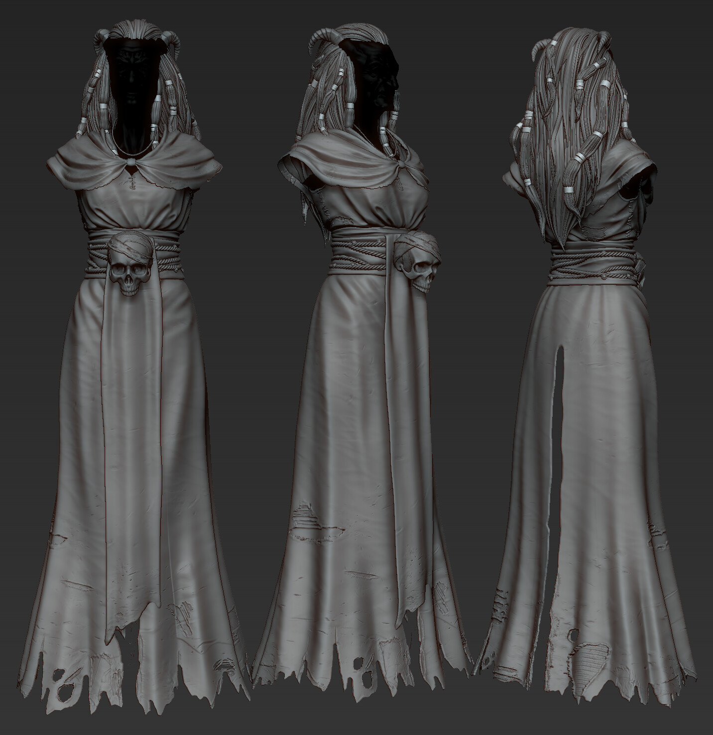 ArtStation - Neverwinter Online: Night Hag Outfit & Hair