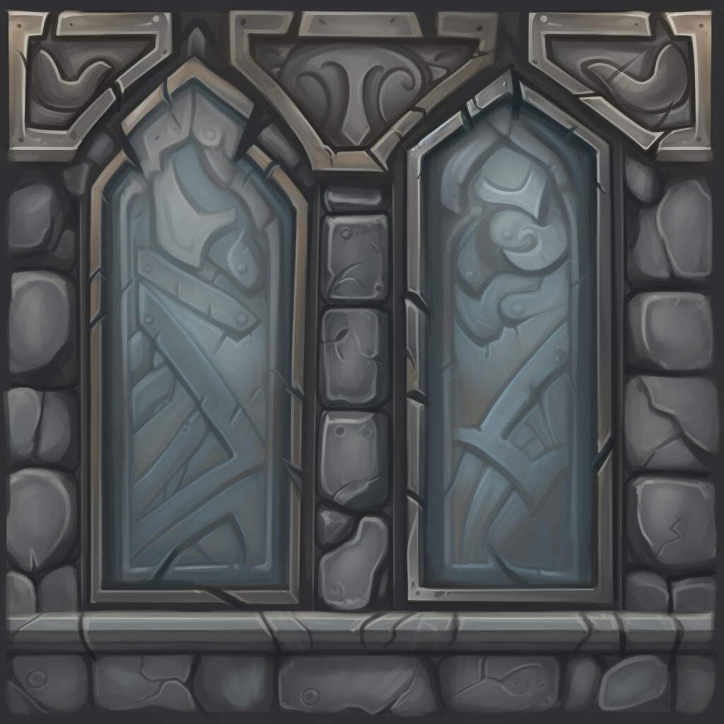 ArtStation - Free Stylized Stone Window Textures