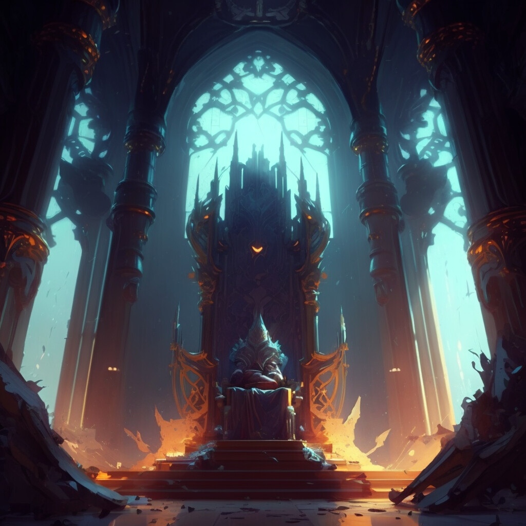ArtStation - The Reign of Darkness: A Portrait of the Mighty King in His Throne Room 2