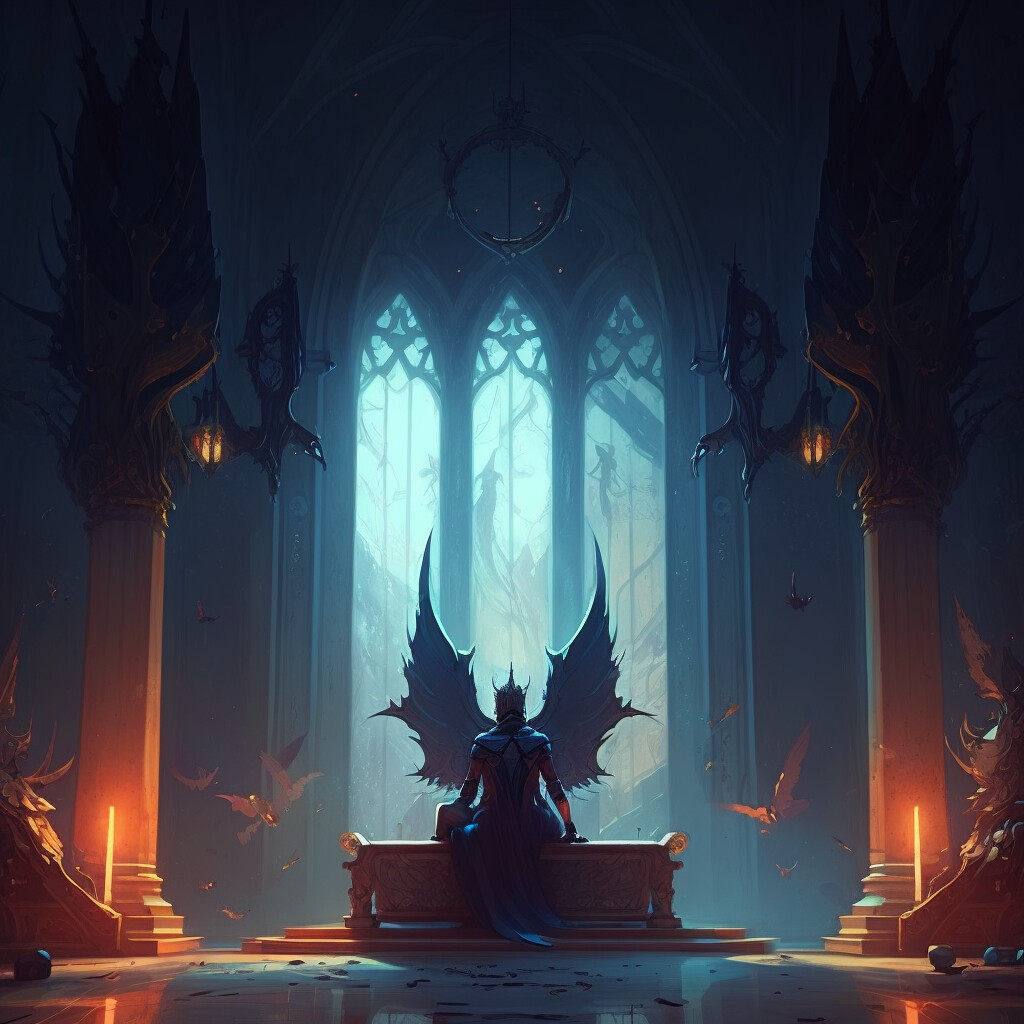 ArtStation - The Reign of Darkness: A Portrait of the Mighty King in ...