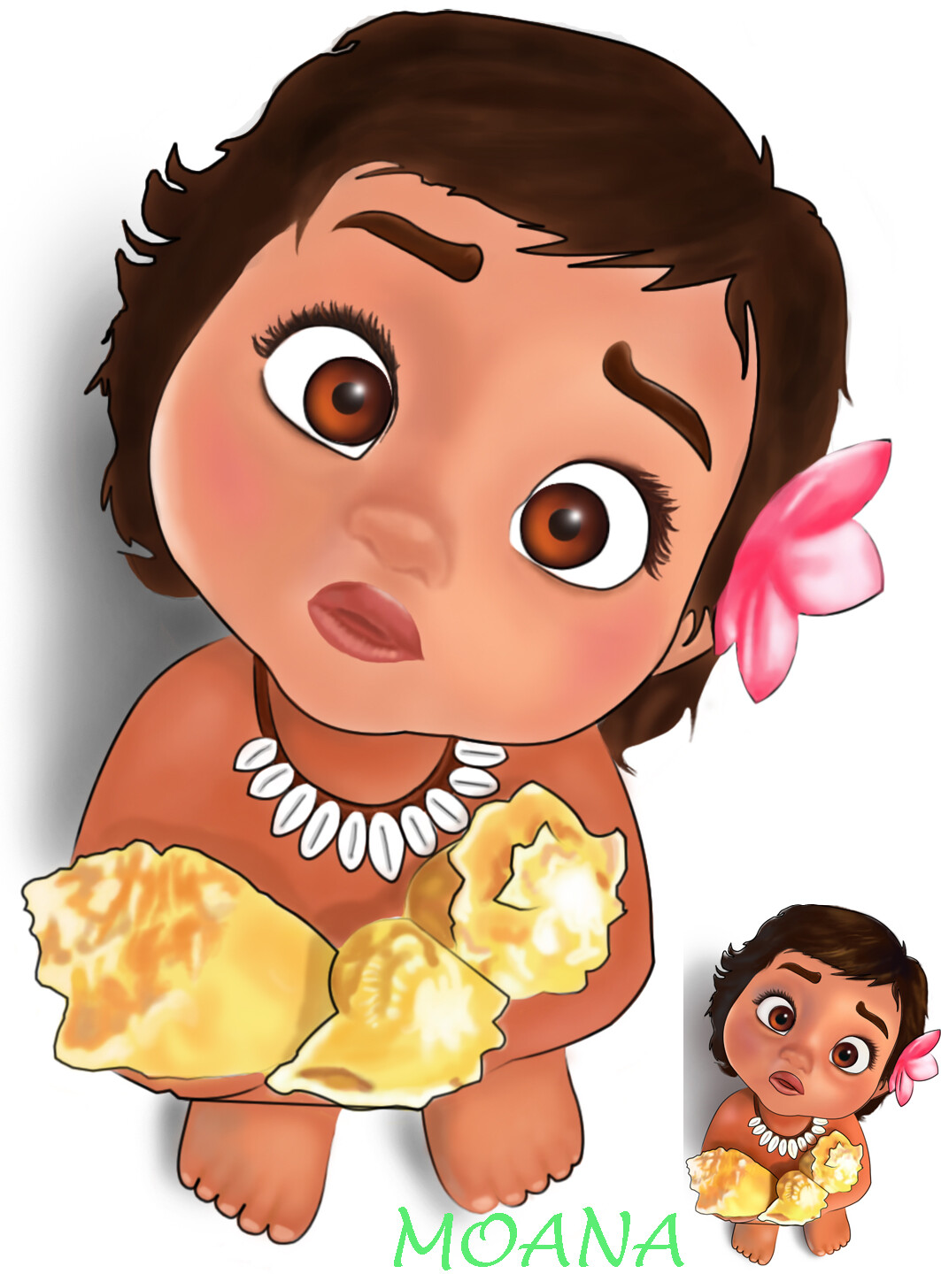 ArtStation - Moana Digital painting