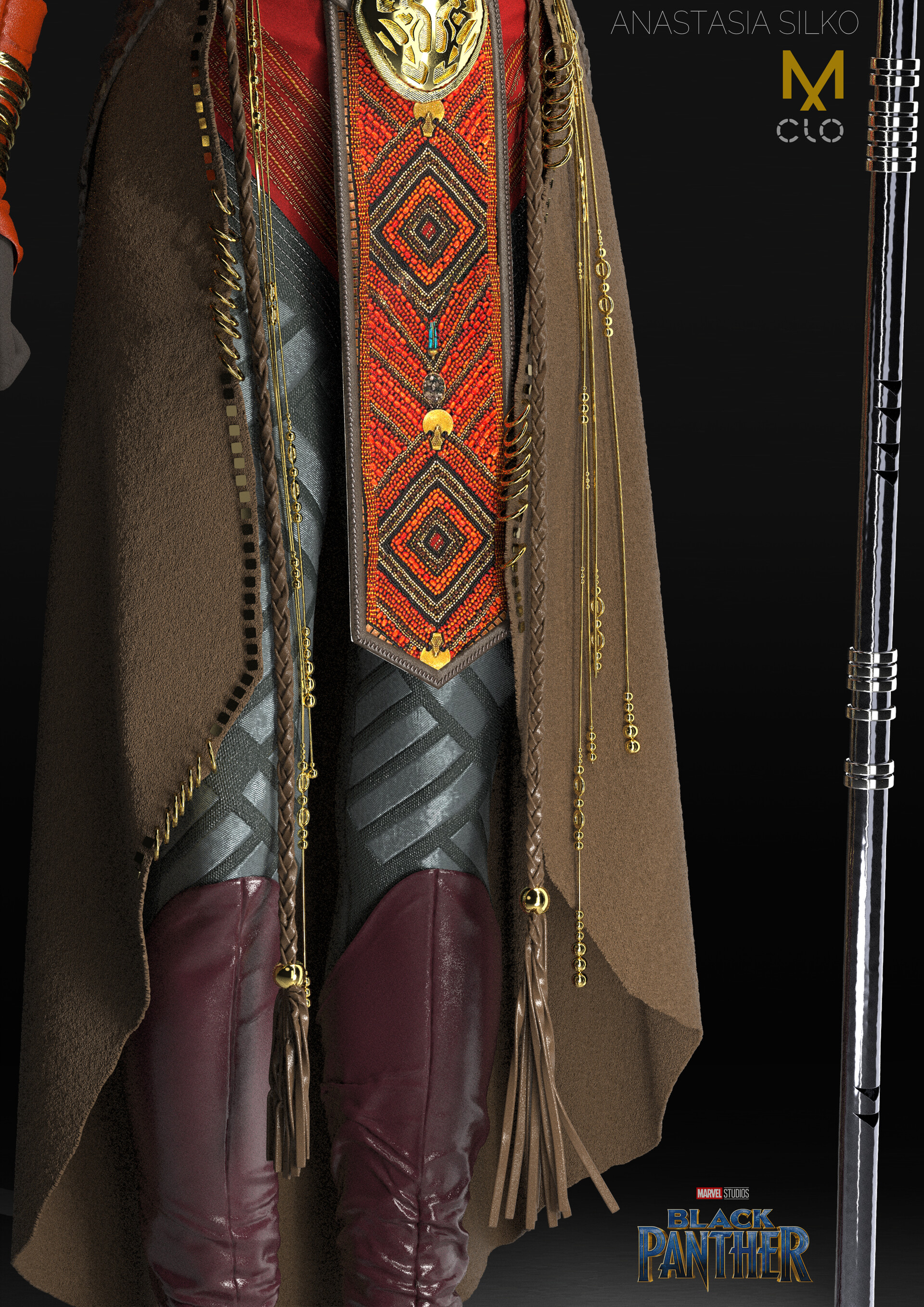 Anastasia Silko - Okoye costume - Wakanda Forever Black Panther