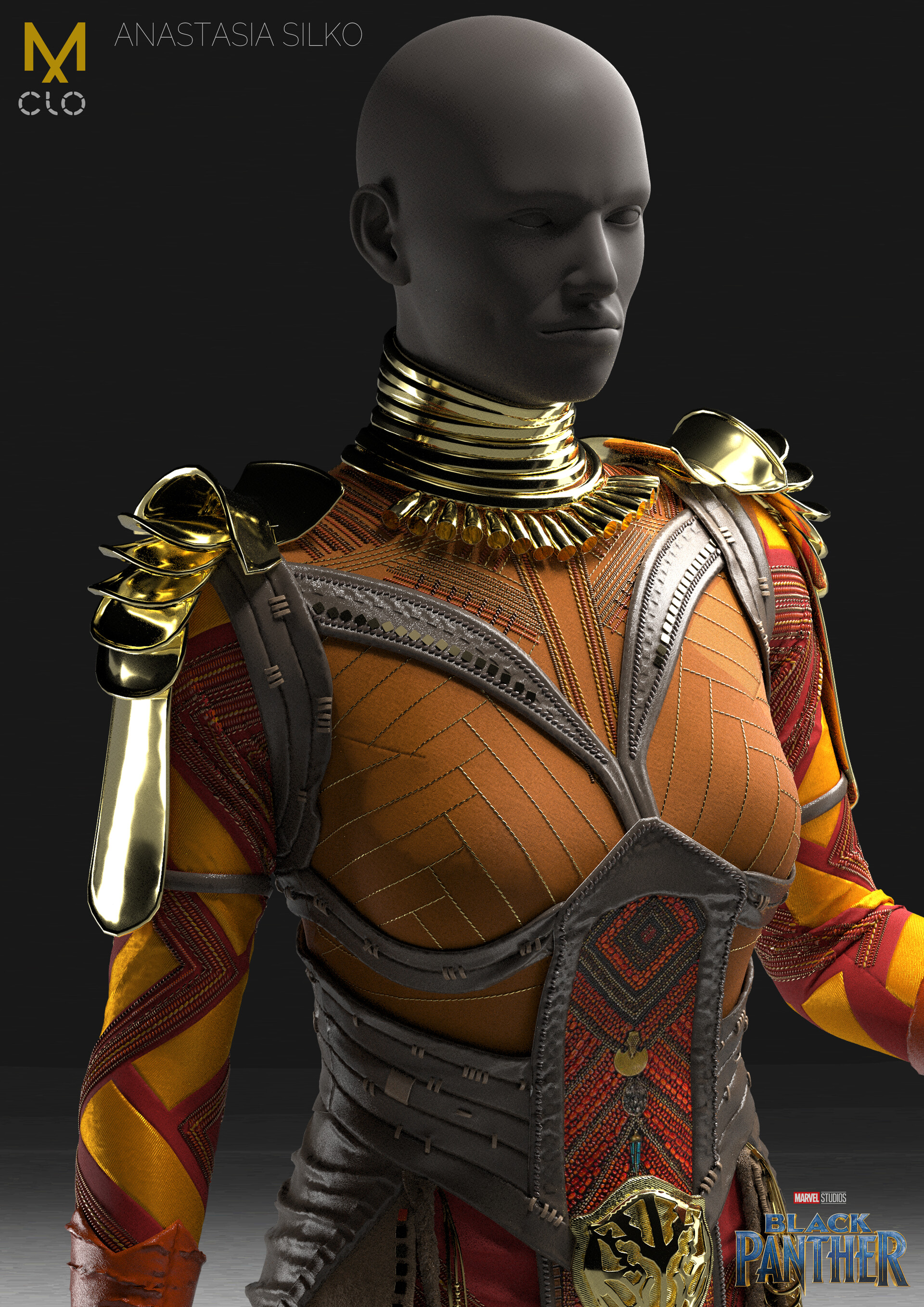 Anastasia Silko - Okoye costume - Wakanda Forever Black Panther