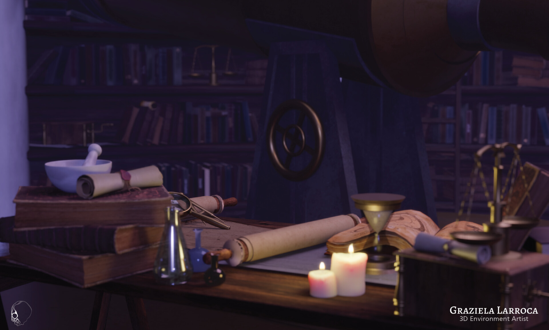 ArtStation - 3D Astronomer's Study