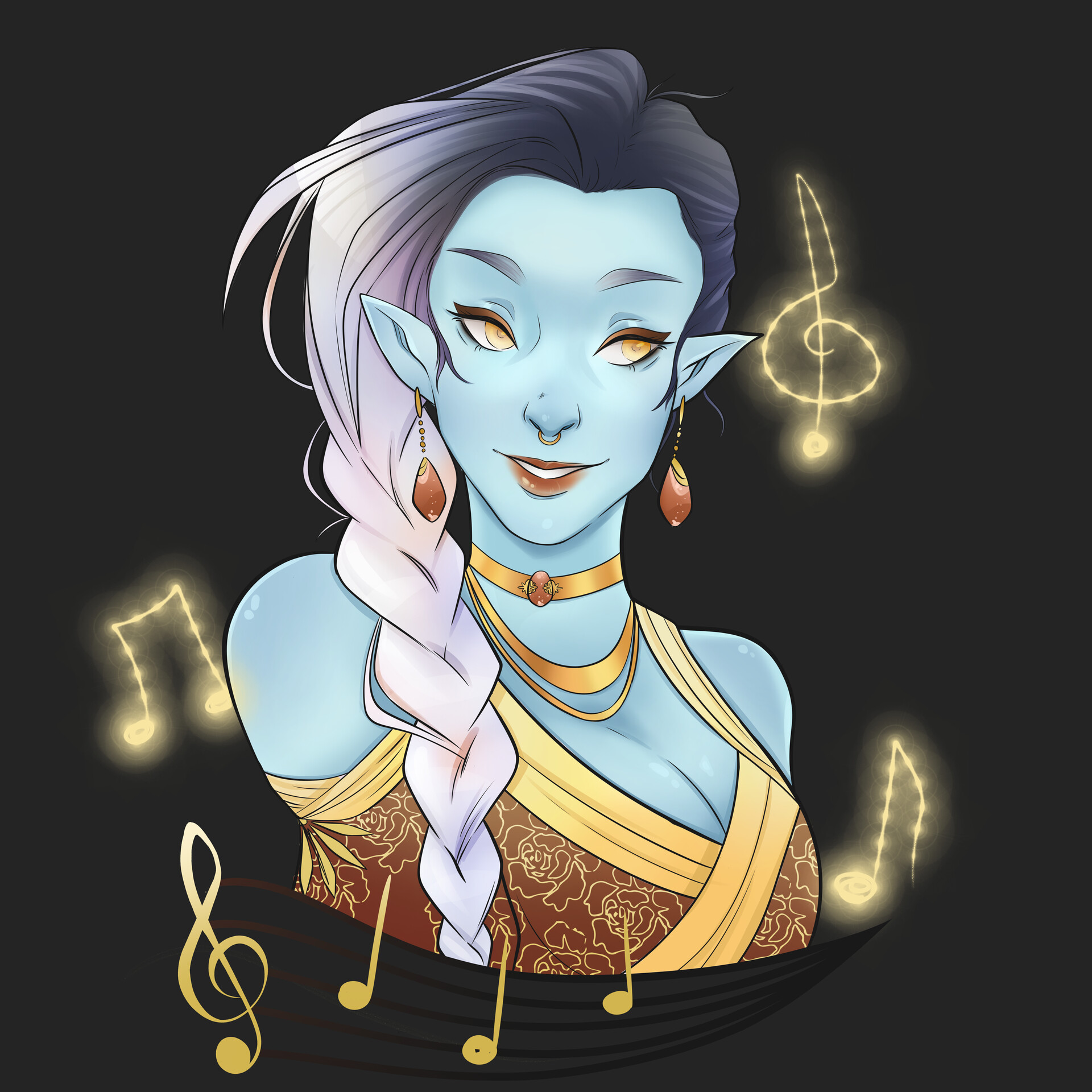 ArtStation - Air Genasi Bard