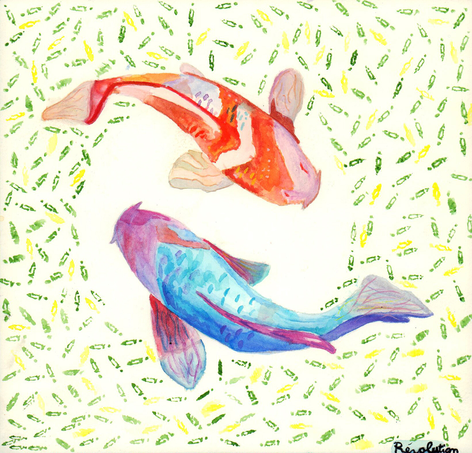 Evil Koi Fish Sketch