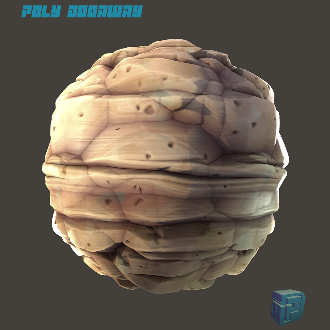 Poly Doorway - Stylized Rock - Substance 3D Designer