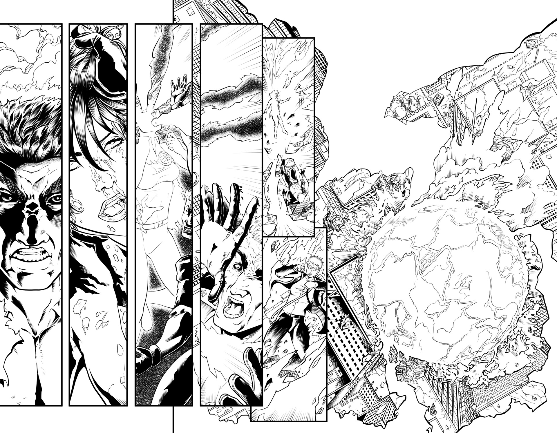 ArtStation - Shadows page 6/7 ONLY INKS