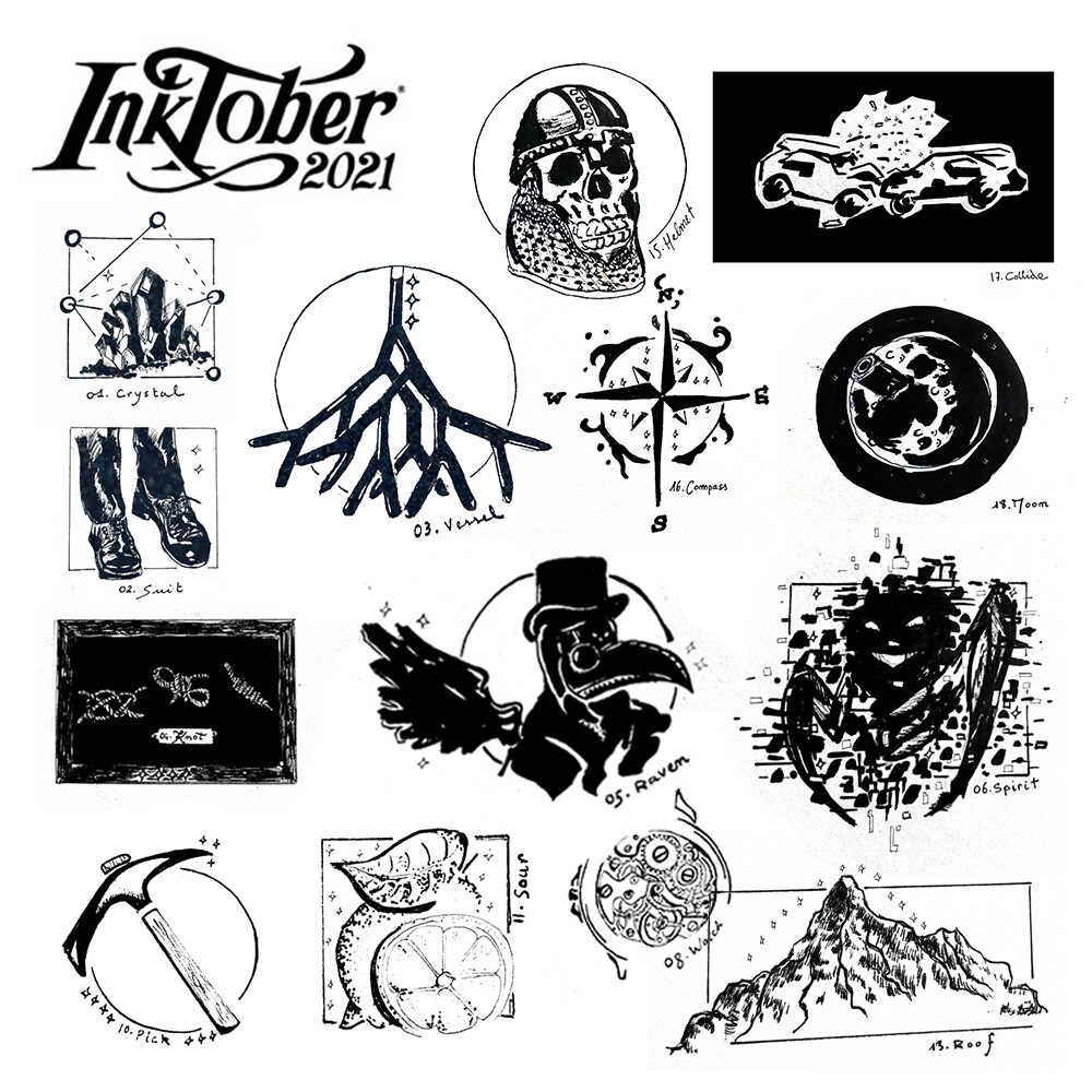 ArtStation - 2021 | InkTober | Dessin