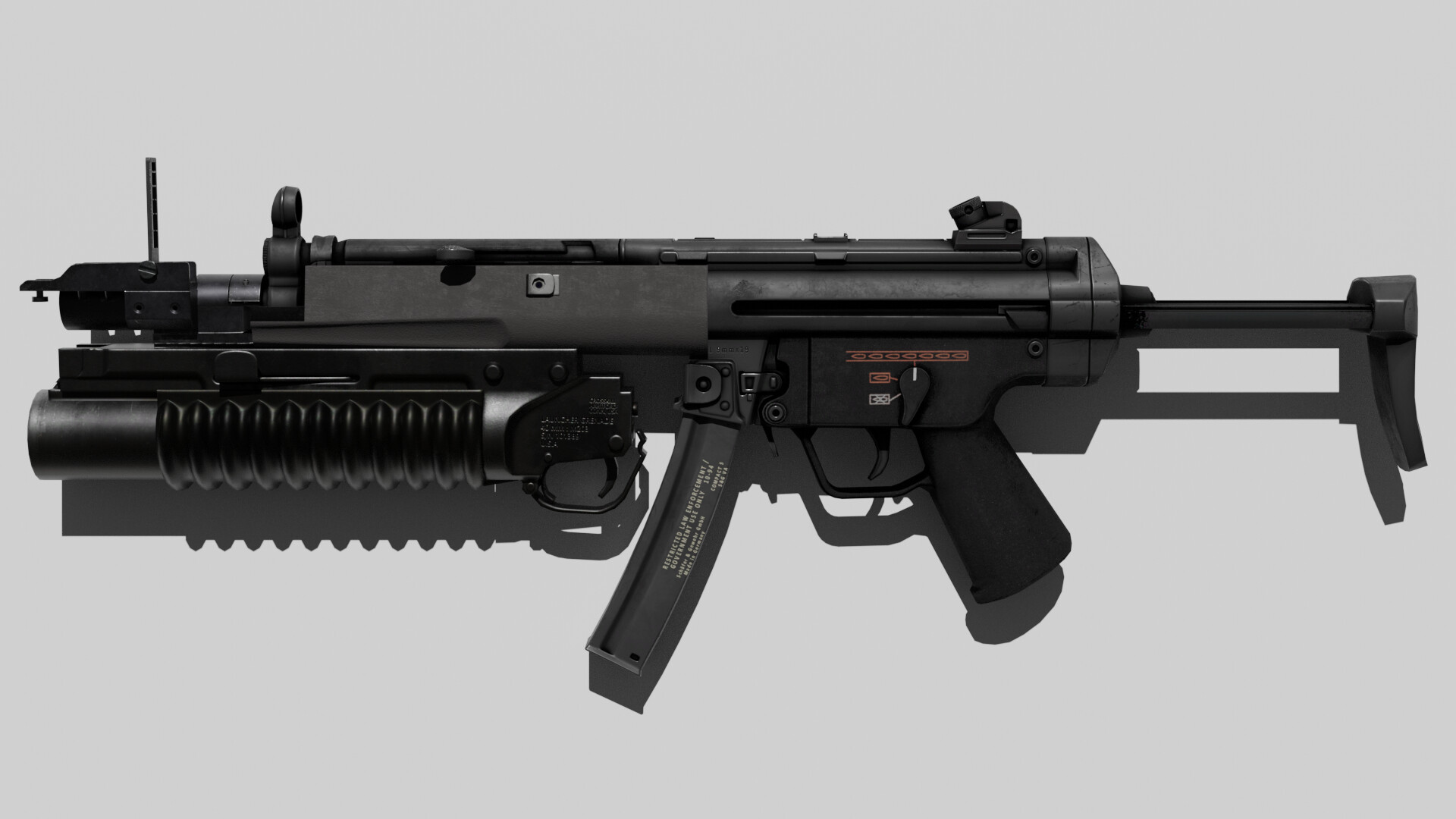 ArtStation - MP5 Muzzle & Foregrip grenade launcher system.